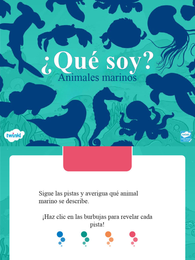 Adivinanzas Animales Marinos | PDF | Pulpo | Pescado