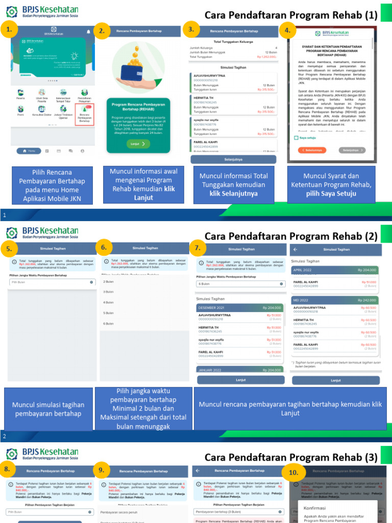 Panduan Daftar & Pelunasan Program Rehab JKN | PDF