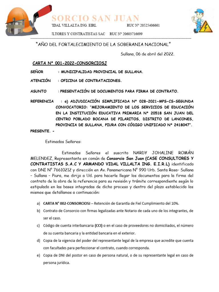 Documentos para Firma de Contrato | PDF