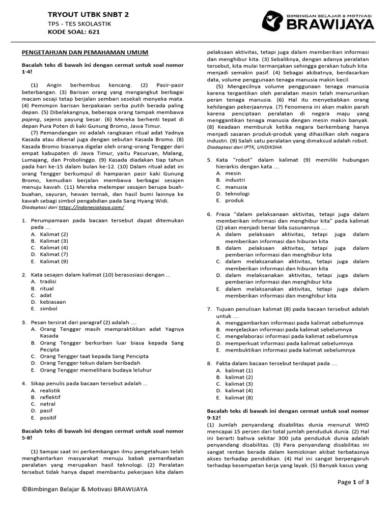 2 To Utbk 2 SNBT Ppu | PDF