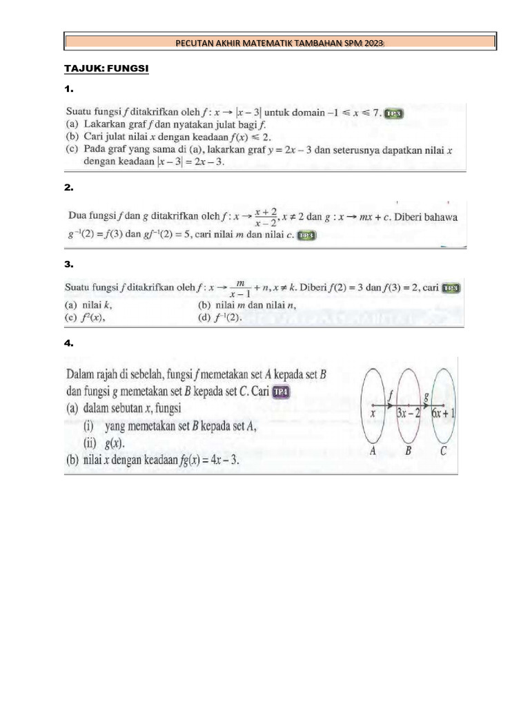 Pecutan Add Math SPM 2023 | PDF