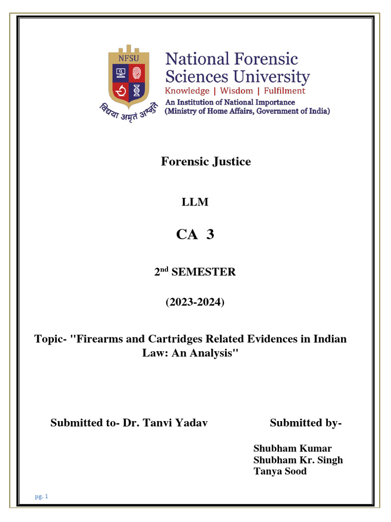 Forensic Justice CA3 | PDF | Crime Scene | Forensic Science Forensic Justice CA3 | PDF | Crime Scene | Forensic Science