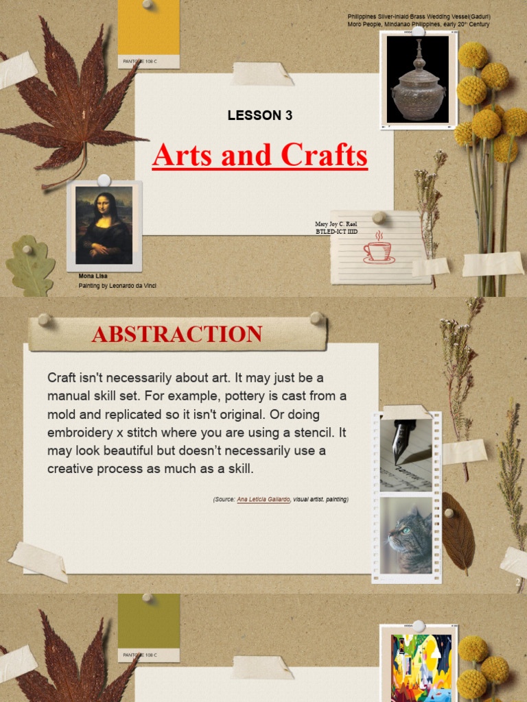 Arts and Crafts PPT Presentation (Autosaved) | PDF | The Arts | Paintings