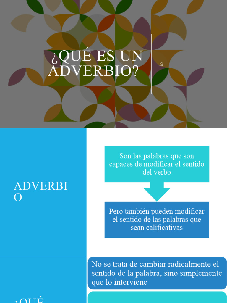 Qué Es Un Adverbio | PDF | Adverbio | Palabra