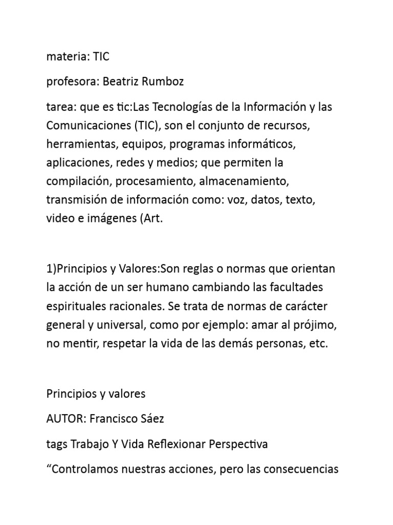 Tarea TIC | PDF | Tecnología de información y comunicaciones | Enseñando
