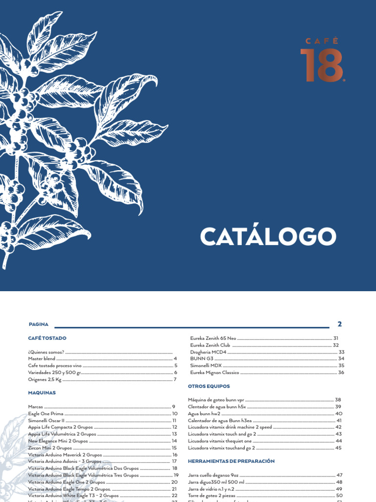 Catalogo 2023 Nov - Compressed | PDF | café | Agua