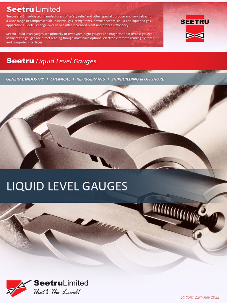 Seetru G32 Gauge - Catalogue | PDF | Pipe (Fluid Conveyance) | Valve