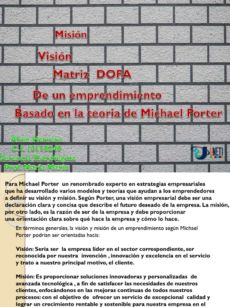 Matrix Dofa segun Michael Porter | PDF