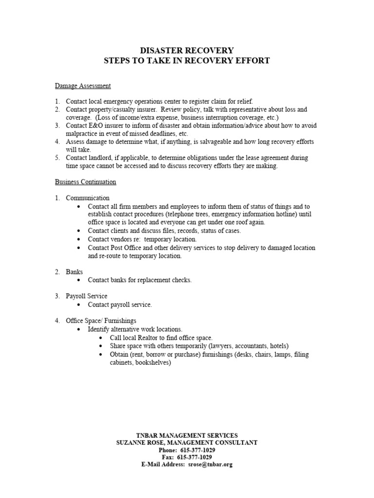 Business Planning - Disaster Recovery | PDF | Refrigerator | Printer ...