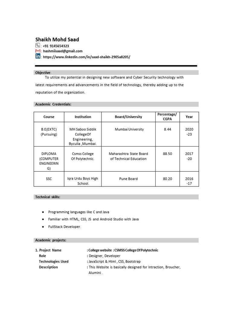 CV 132f9c5a34e7e8def8b3 | PDF | Computing | Software Development