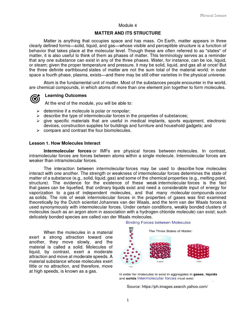Module-4 Science | PDF | Intermolecular Force | Nucleotides