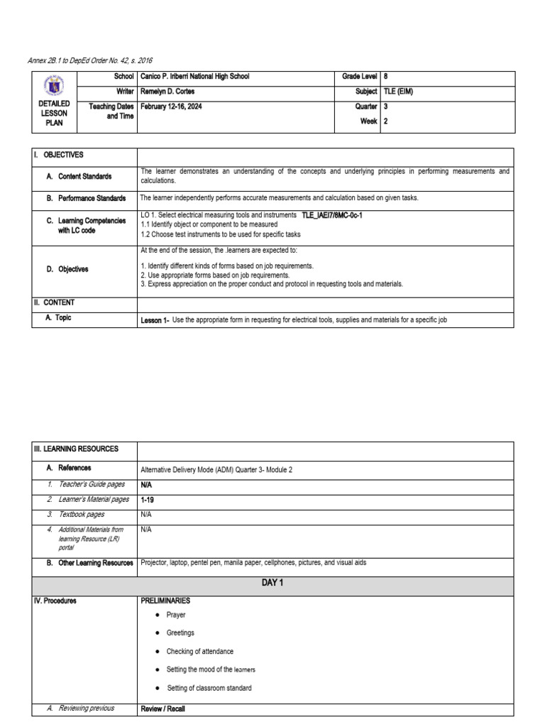 TLE 8 - EIM LP Week 2 | PDF | Inventory | Taxes