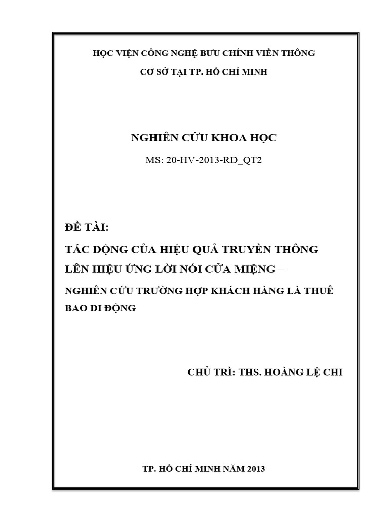 HC Vin Cong NGH Bu Chinh Vin Thong | PDF
