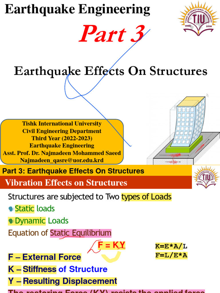 Earthquake Engineering Part 3 Earthquake Effects On Structures | PDF ...