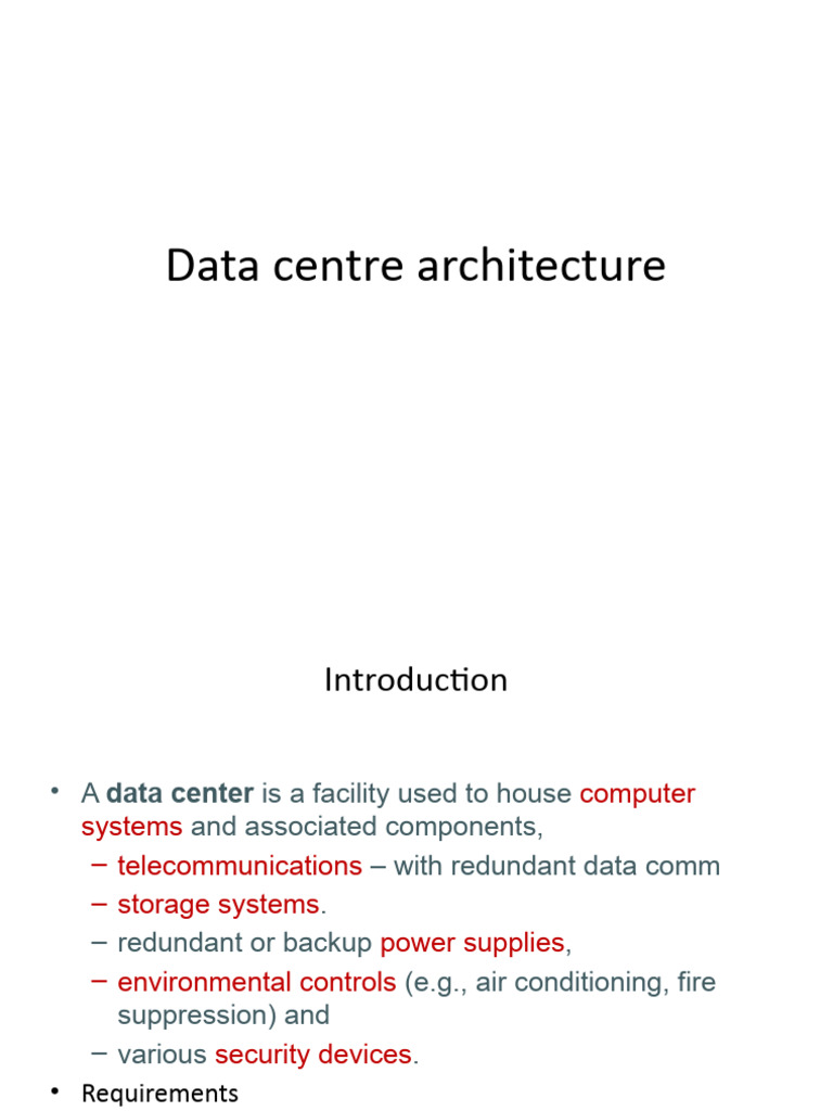 Data Centre Architecture Pdf Network Switch Computer Network
