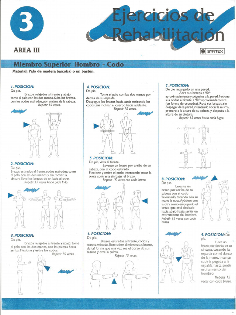 Ejercicios Area 3 Hombro - Codo | PDF