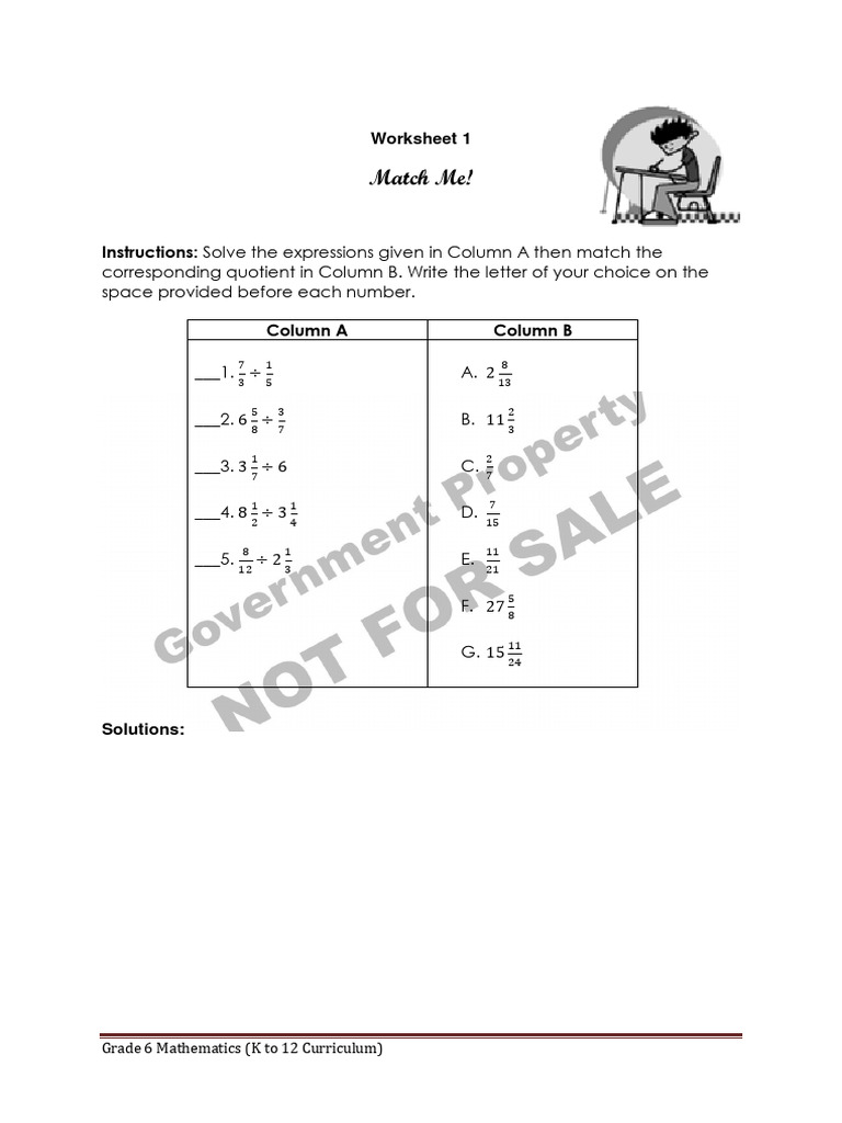 Math 6 Q1 Week 3_worksheets | PDF | Cakes | Candy