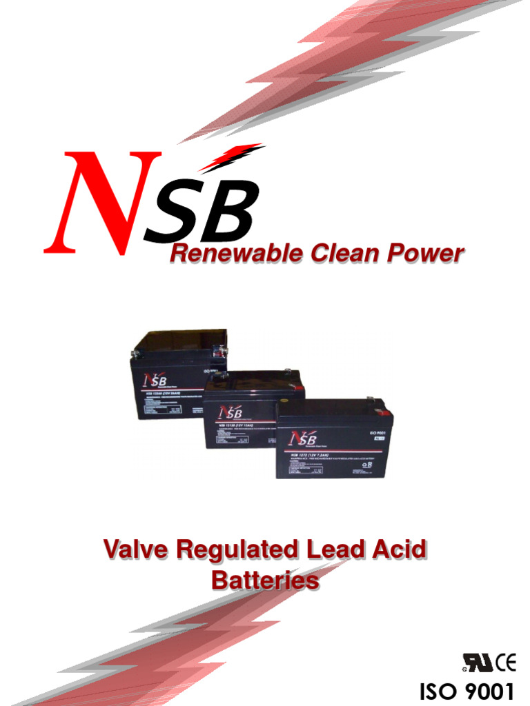 NSB bateri datasheet | PDF | Electricity | Electrical Engineering