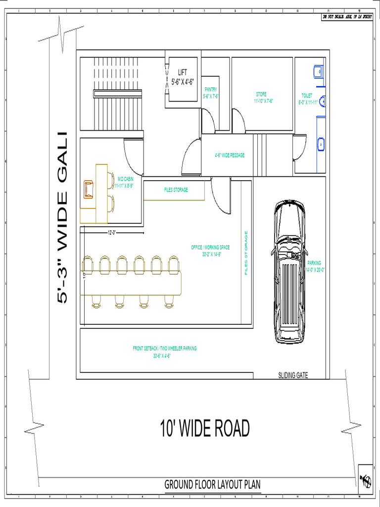 Ground Floor Layout Plan Overview | PDF