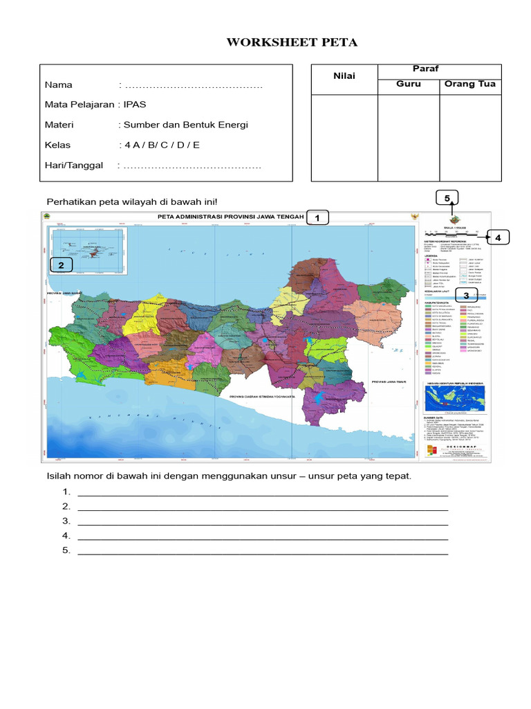 Worksheet Peta | PDF