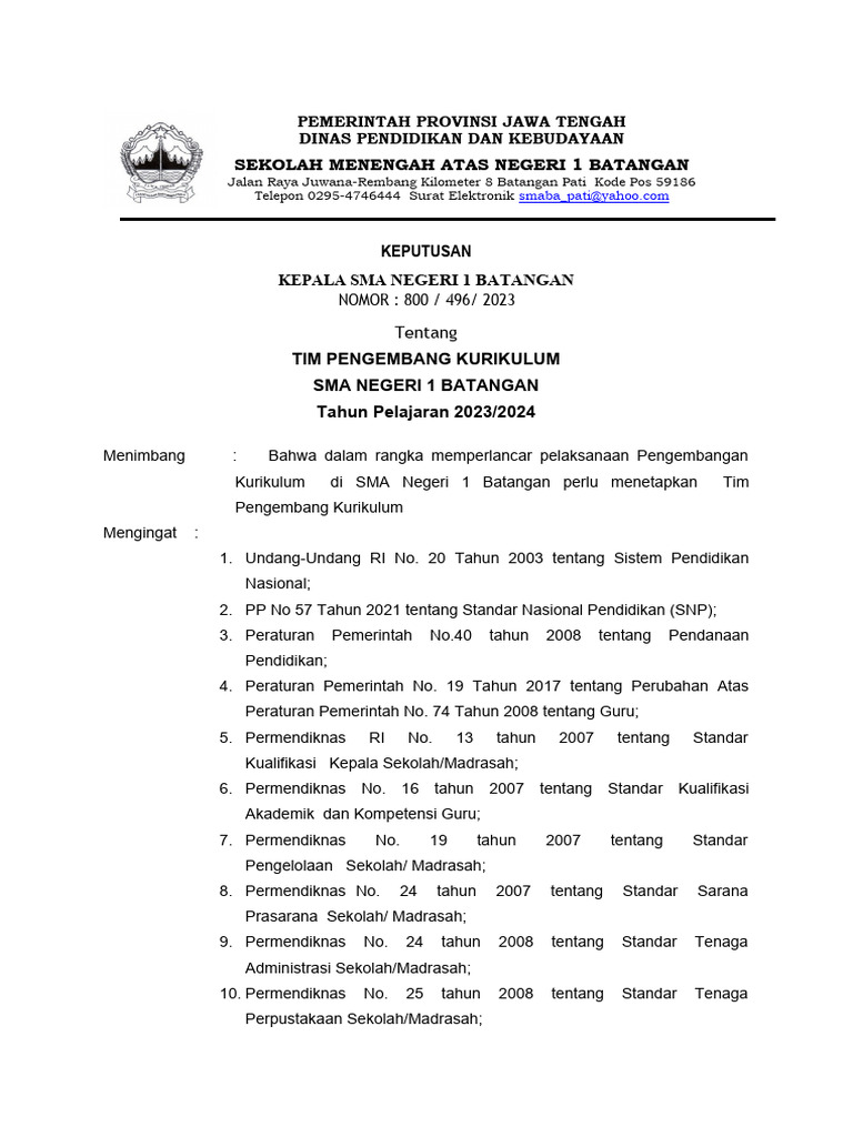 SK TPK Smaba 2023-2024 | PDF