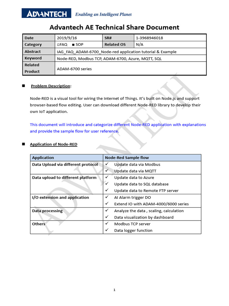 ADAM-6700 - Node-Red Application Tutorial & Example | PDF | Computer File | Microsoft Sql Server