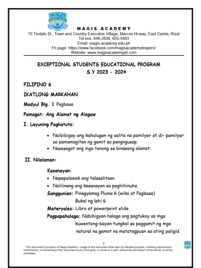 Filipino 6 | PDF