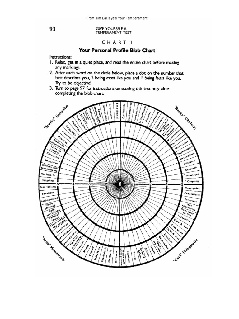 Temperament - Chart For Self 14 | PDF