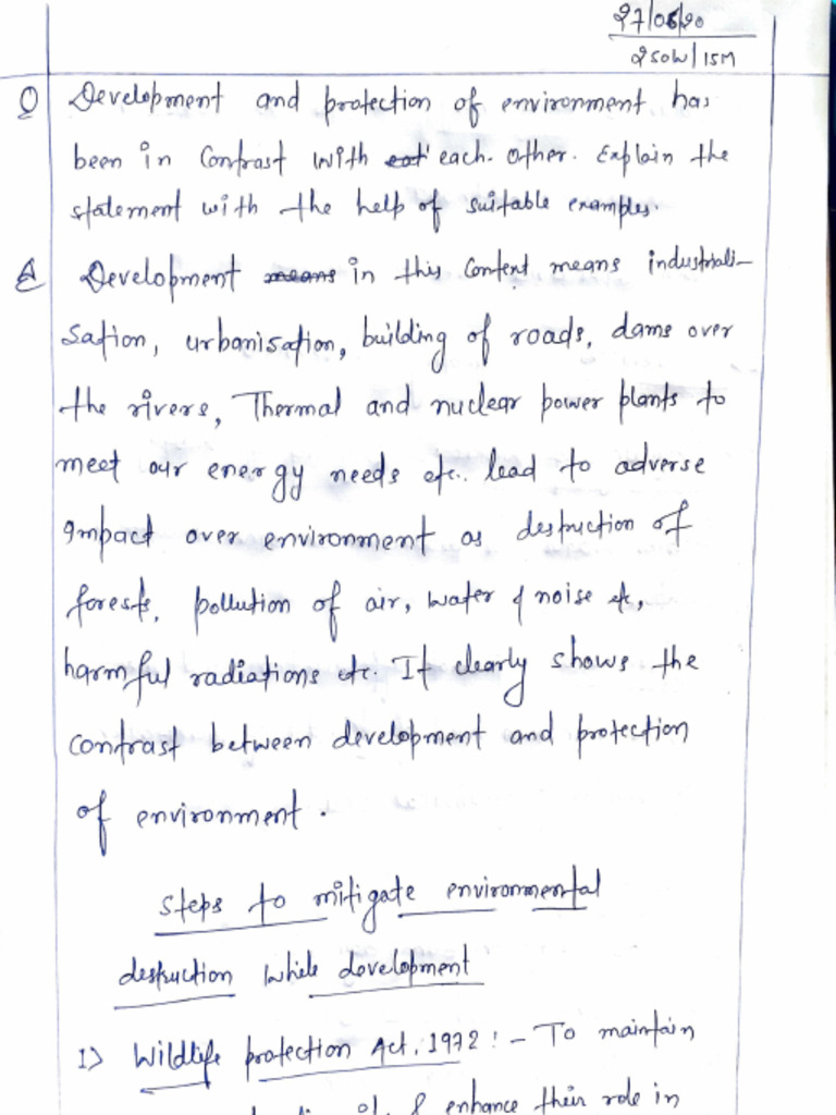 Development and Protection of Environment 27-Jun-2020 | PDF | Teaching ...