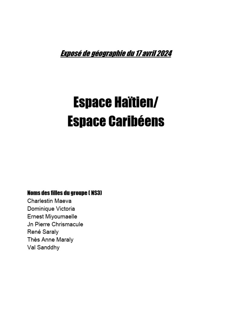 Document Sans Titre | PDF | Antilles | Haïti