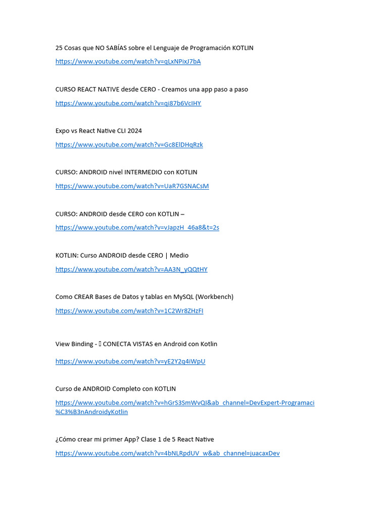 Recursos para Desarrolladores Android y Kotlin | PDF