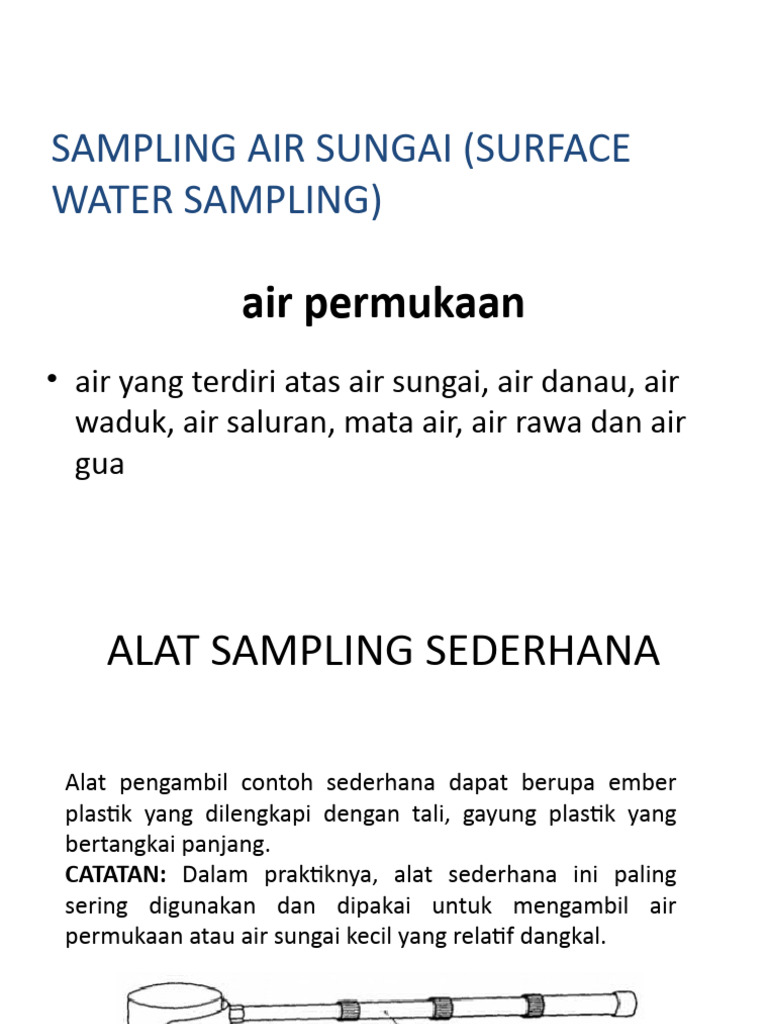 2.sampling Air Sungai (Surface Water Sampling) | PDF