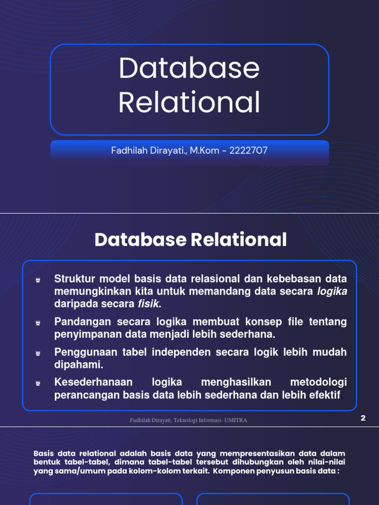Pert 2 - Database Relational | PDF | Komputer