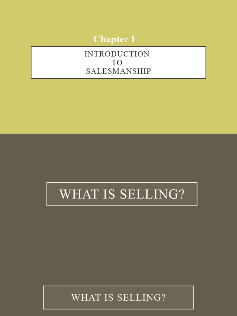 Ps Chapter 1 | PDF | Sales | Marketing
