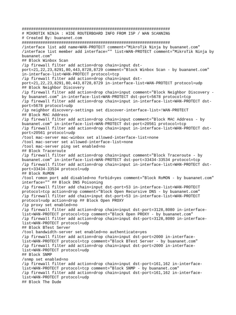 Block WAN Scanning | PDF | Firewall (Computing) | Proxy Server