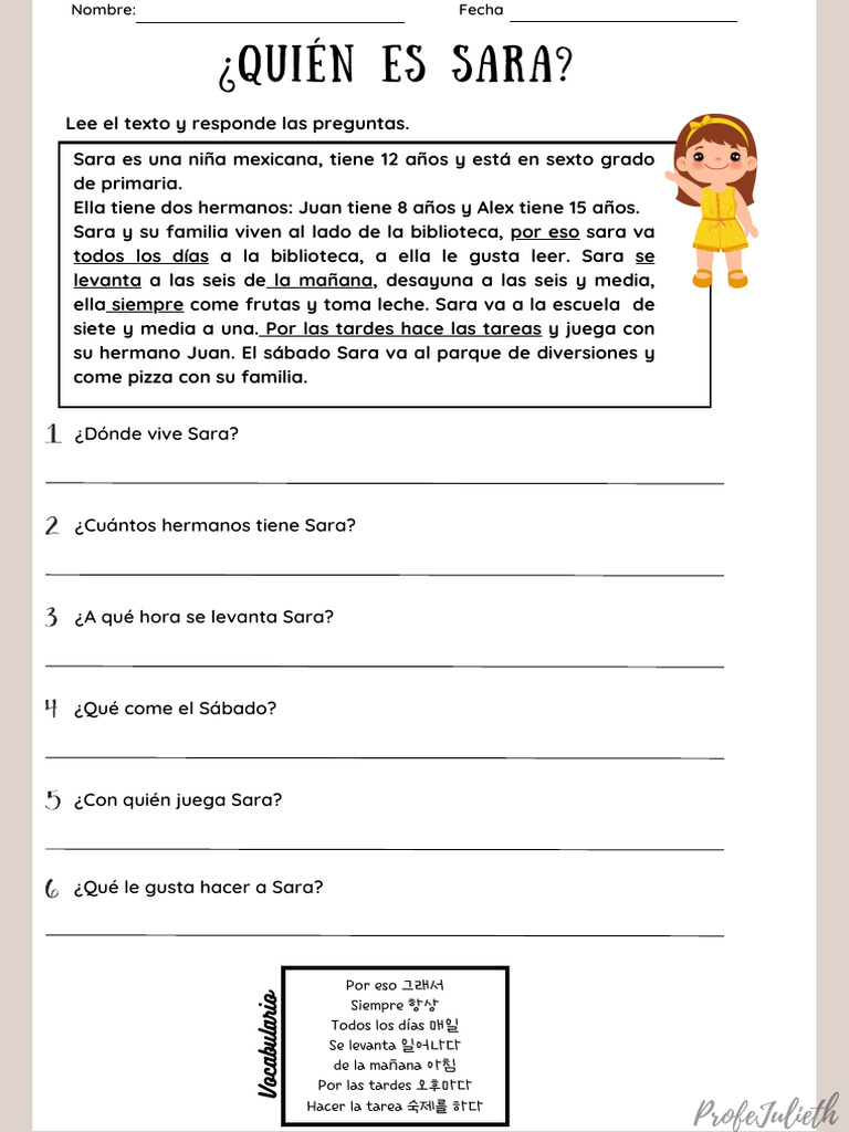 ¿Quién es sara | PDF