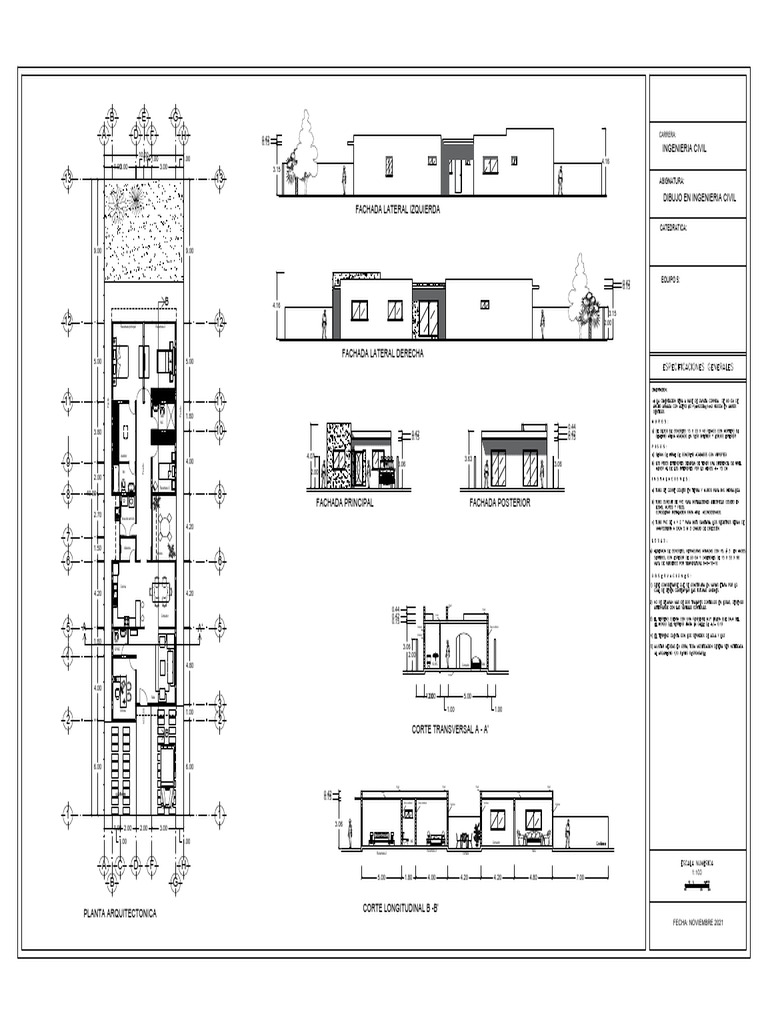 Plano arquitectonico 40x10 | PDF