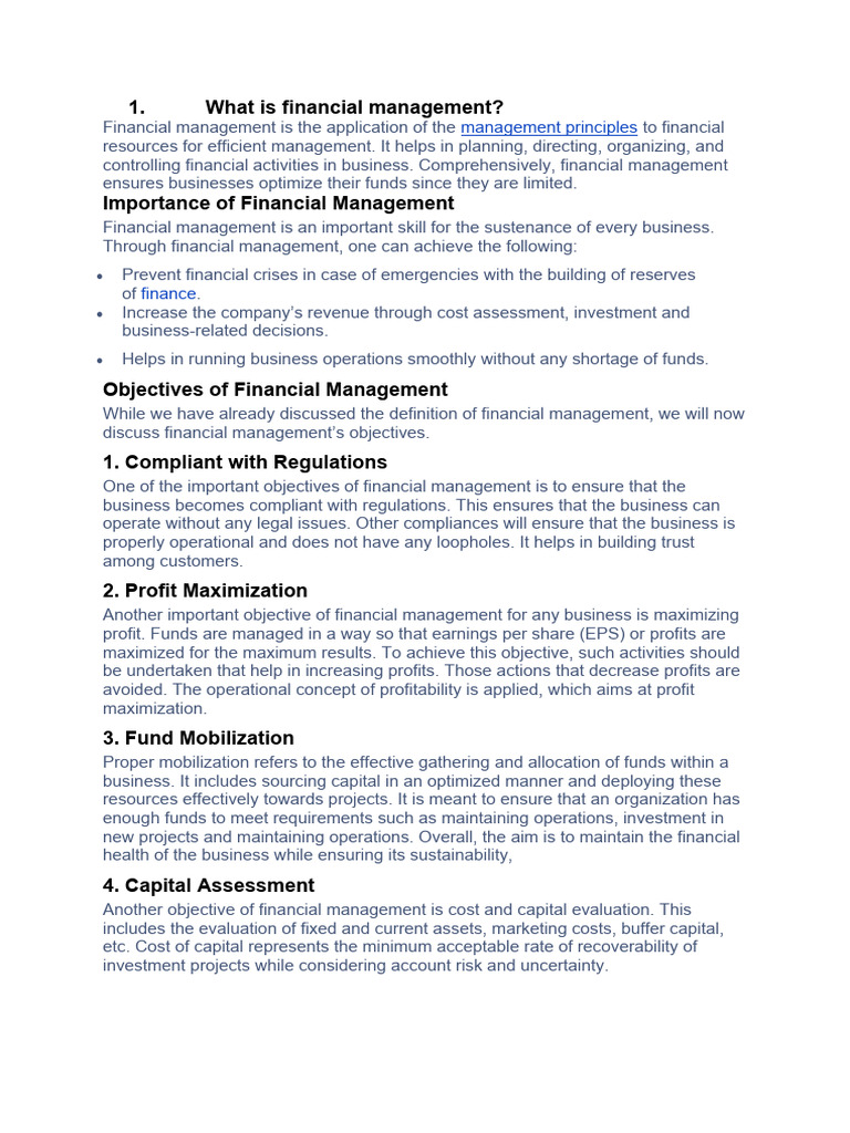 Financial Management Notes | PDF | Dividend | Share Repurchase