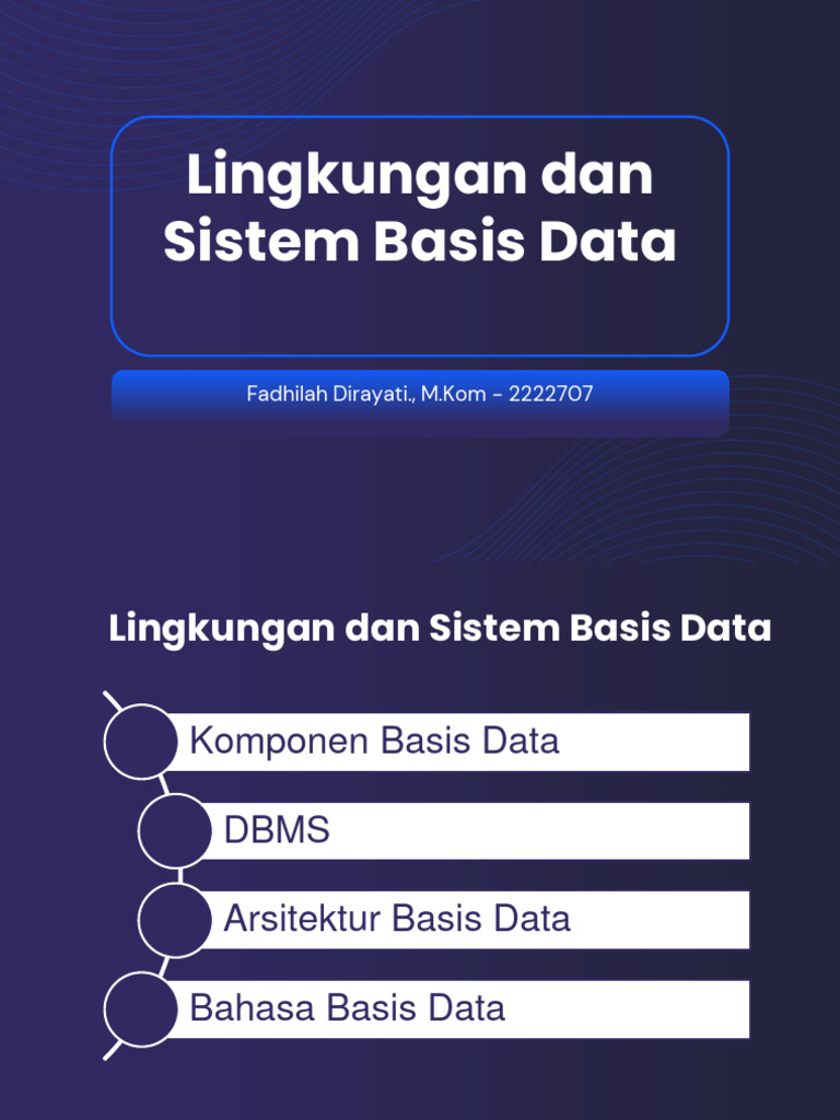 Pert 12-Lingkungan Dan Sistem Basis Data | PDF