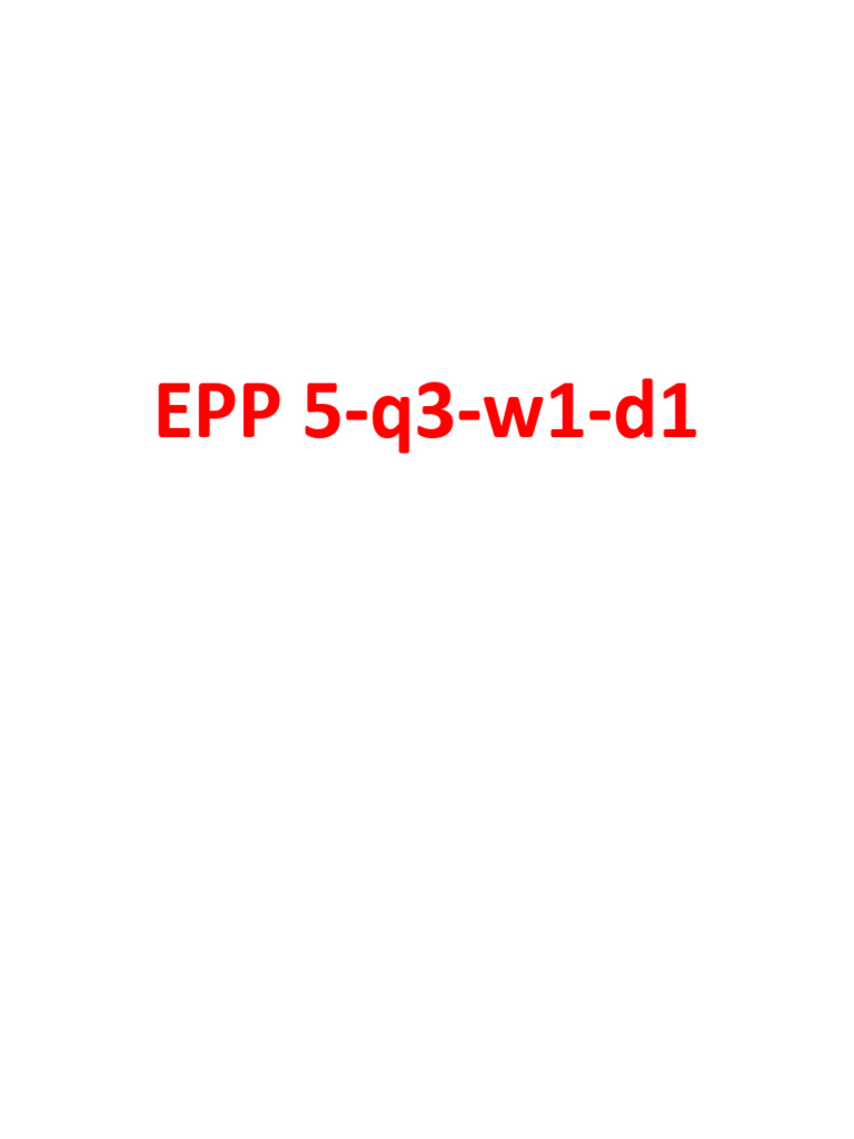 EPP 5 PPT Q3 W1 - Mahalagang Kaalaman at Kasanayan Sa Gawaing Kahoy | PDF