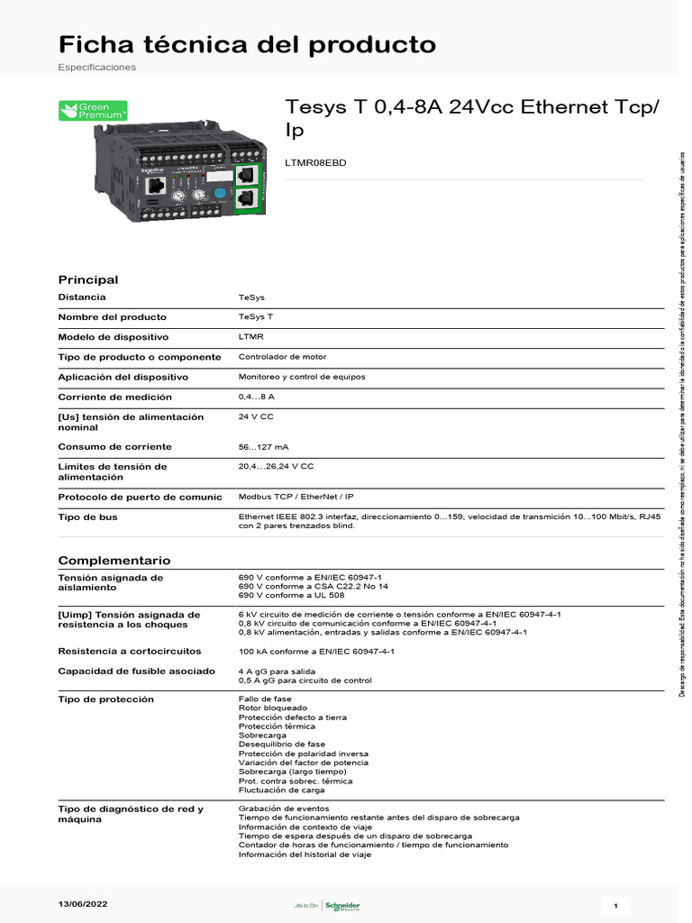 Tesys T Ltmr08ebd | PDF | Ingeniería Informática | Electricidad