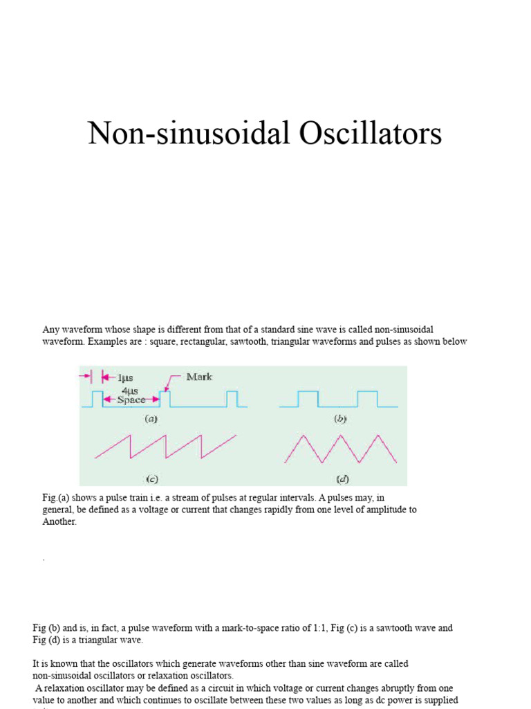 Non-Sinusoidal Oscillators | PDF | Electronic Oscillator | Electronic Circuits