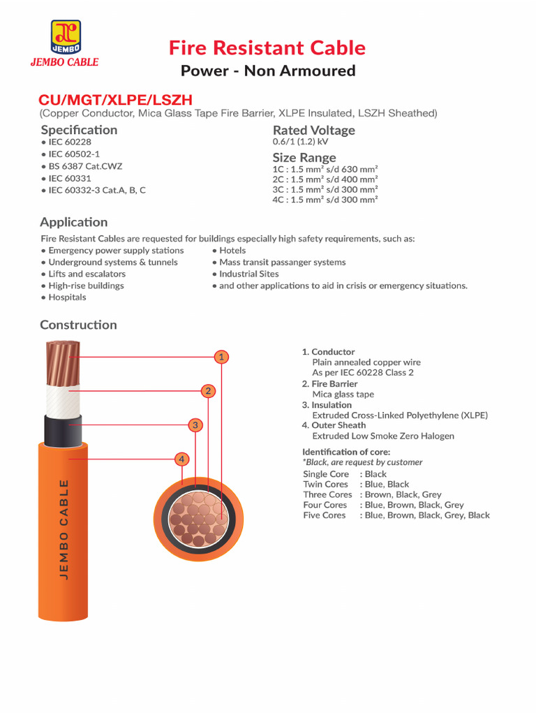 Fire Resistant Cable Catalog | PDF