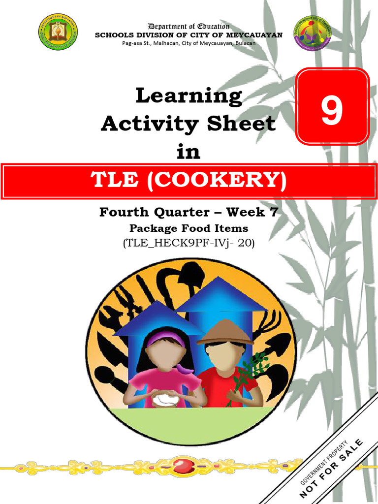 Cookery 9 Las Q4 Week 7 Language Final | PDF | Canning | Chemistry