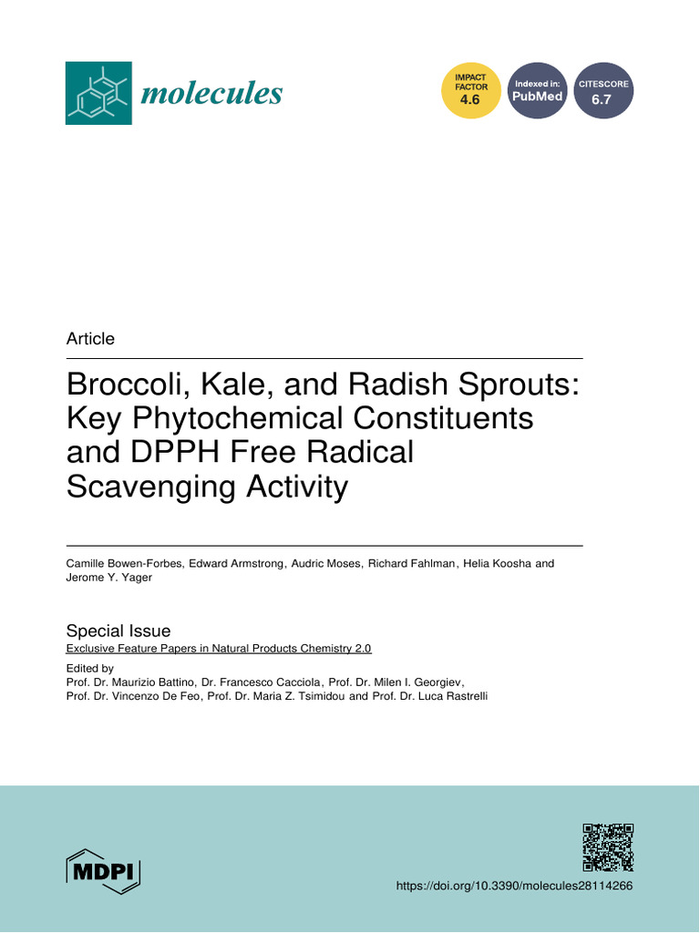 Molecules 28 04266 With Cover | PDF | Broccoli | Polyphenol