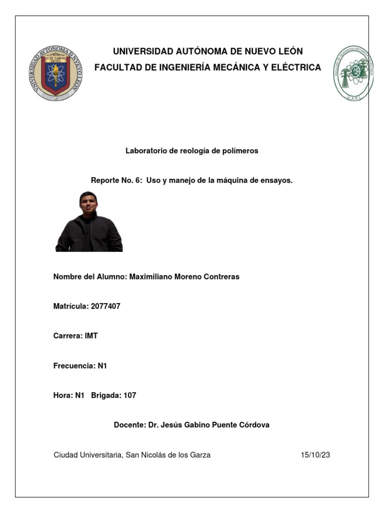 Reporte 6 Lab Reo | PDF | El plastico | Deformación (ingeniería)