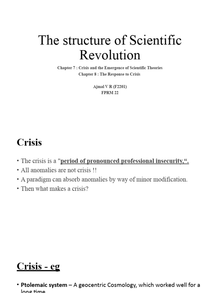 Crisis and Scientific Theory Emergence | PDF | Science | Paradigm
