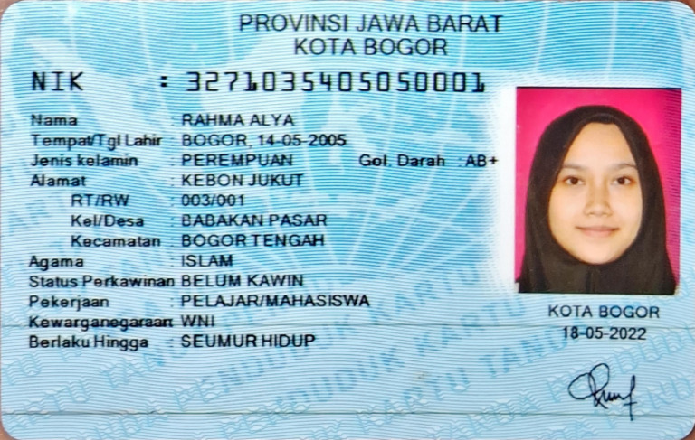 Rahma Alya - KTP | PDF