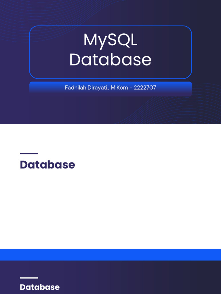 Pert 2 - Database & Tipe Data | PDF