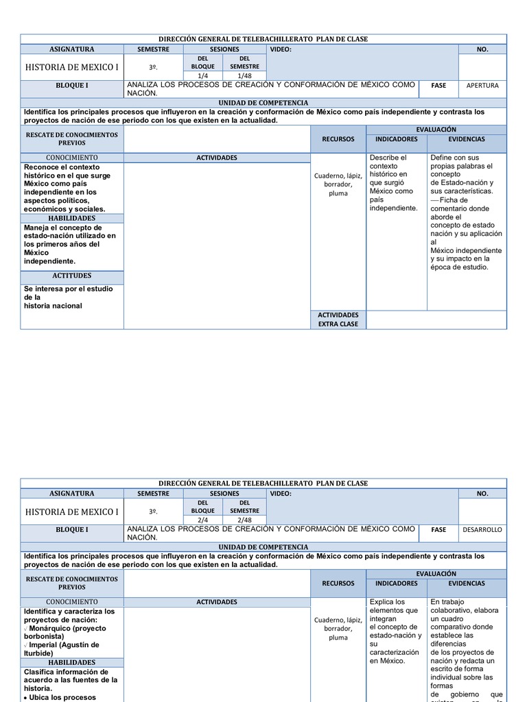 Plan de Clase de Historia | PDF | Finanzas y dinero | Política